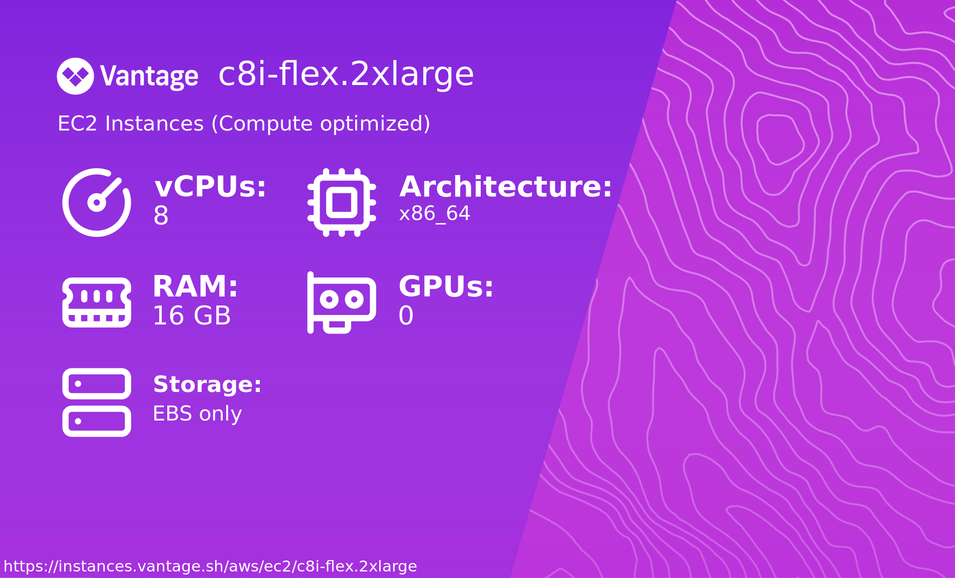 c8i-flex.2xlarge pricing and specs - Vantage