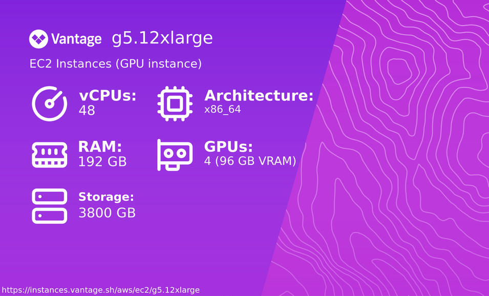 g5.12xlarge pricing and specs - Vantage