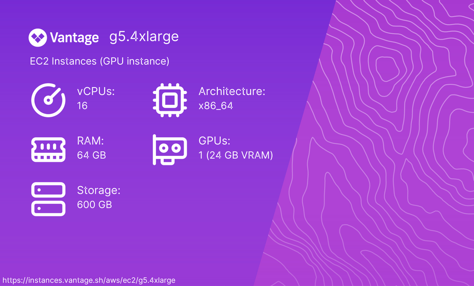 g5.4xlarge pricing and specs - Vantage