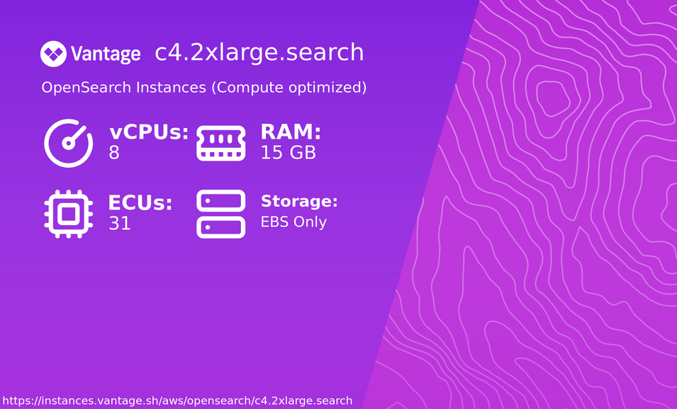 c4.2xlarge.search pricing and specs - Vantage
